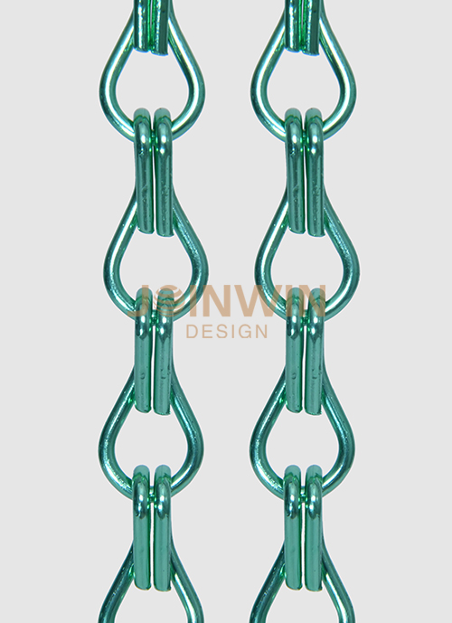 Chain Link Curtains QKCLC-34 - Metal chain curtain for windows