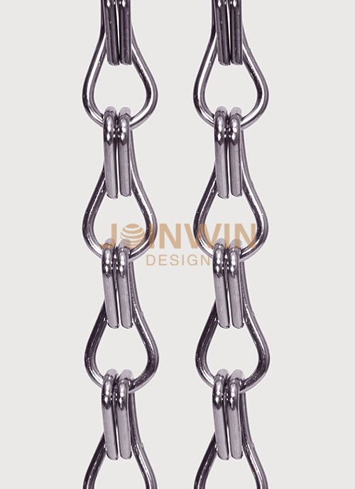 Chain Link Curtain QKCLC-94 - Metal chain curtain for retail displays